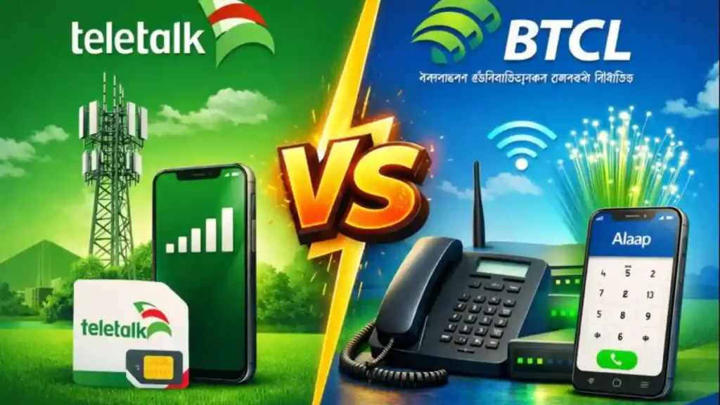 BTCL সিম ও টেলিটক সিমের মধ্যে পার্থক্য কী: কোনটি আপনার জন্য উপযোগী